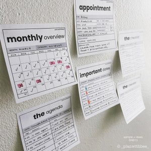 SNB13 | Printable Sticky Notes | Bundle 13 |BOLD |appointment, Monthly ...