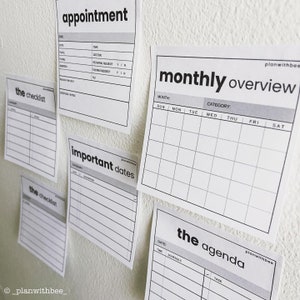 SNB13 | Printable Sticky Notes | Bundle 13 |BOLD |appointment, Monthly ...