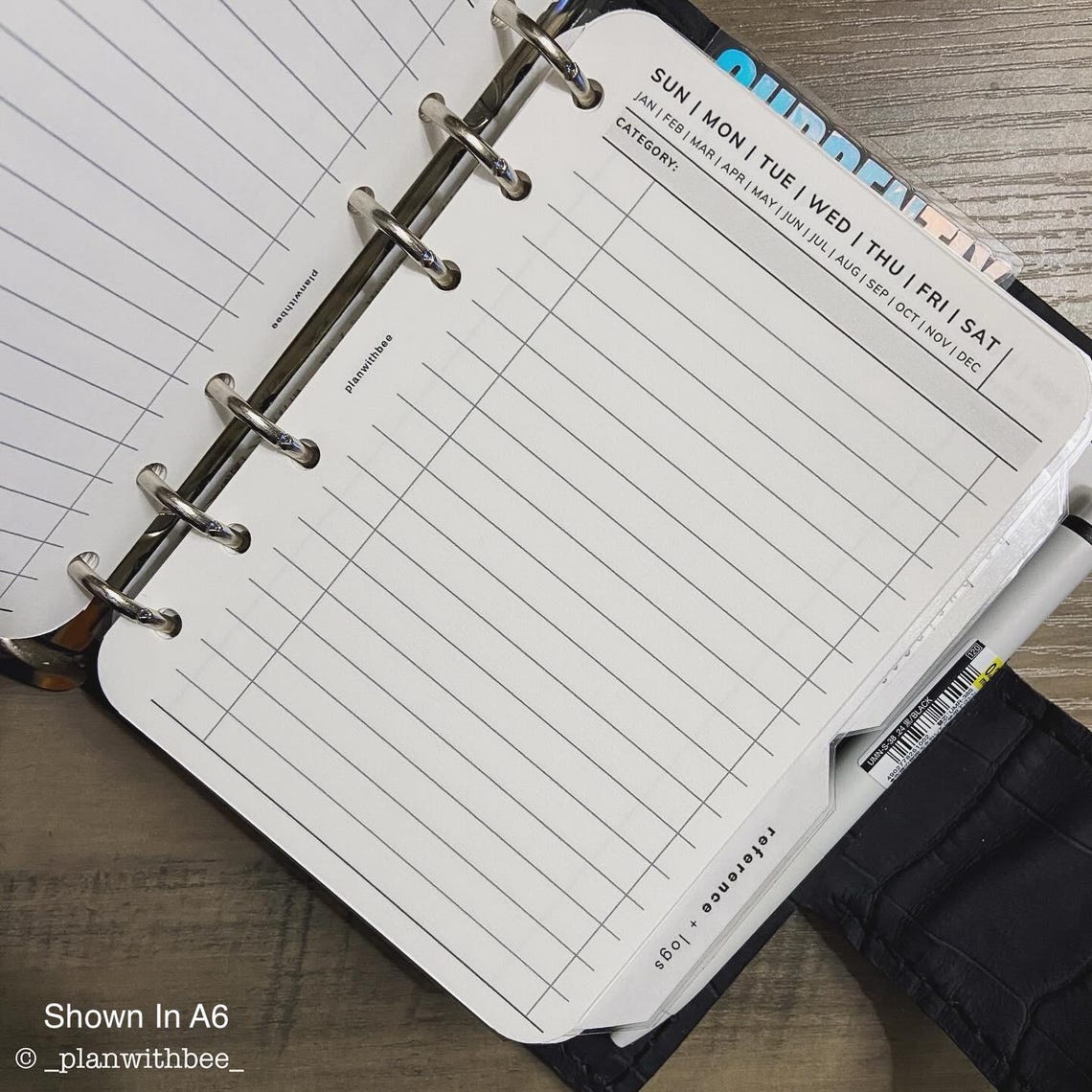102 | Simple List | DO1P | Wide Lines | Undated | Sun + Mon Starts ...