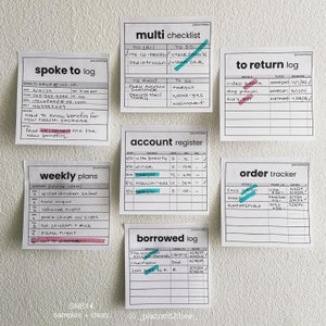 SNB14 | Printable Sticky Notes | Bundle 13 |BOLD |spoke To, Weekly ...