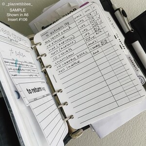 106 | General Tracker Log | Wide Lines | Vertical Tracker | Printable ...