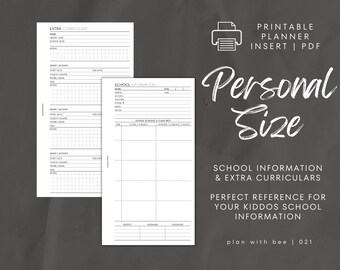 024 Medical Information Overview Printable Planner Insert PERSONAL WIDE ...