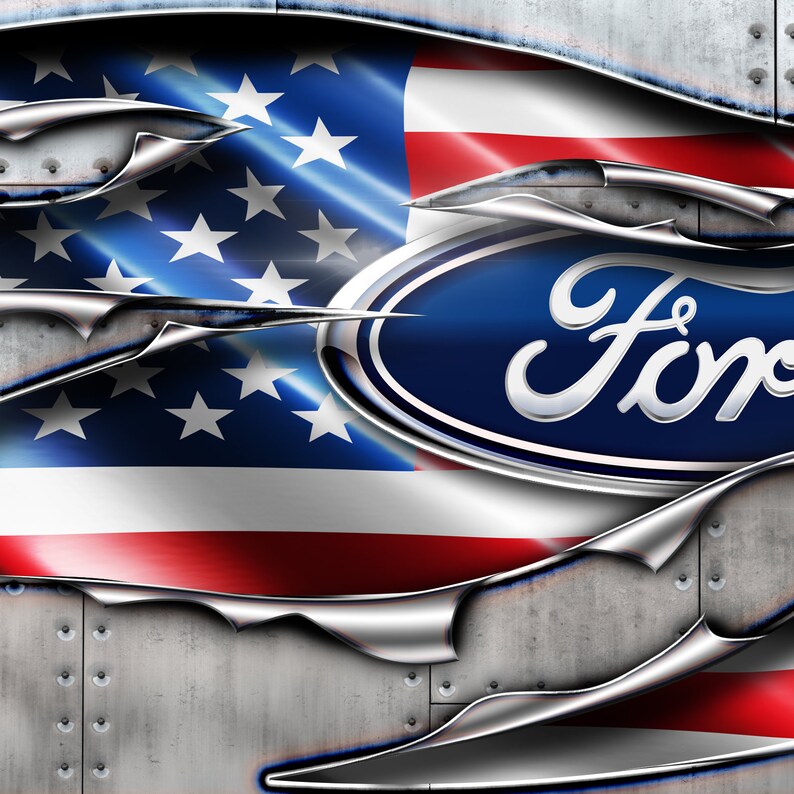 Ford American Flag Patriotic Rear Window Graphic Perforated - Etsy