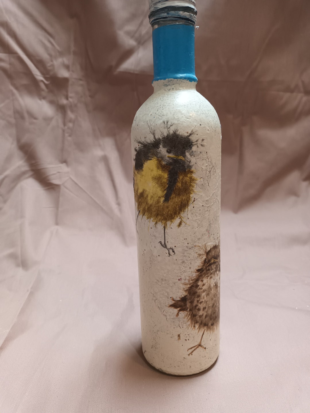 Garden Bird Glass Bottle - Etsy