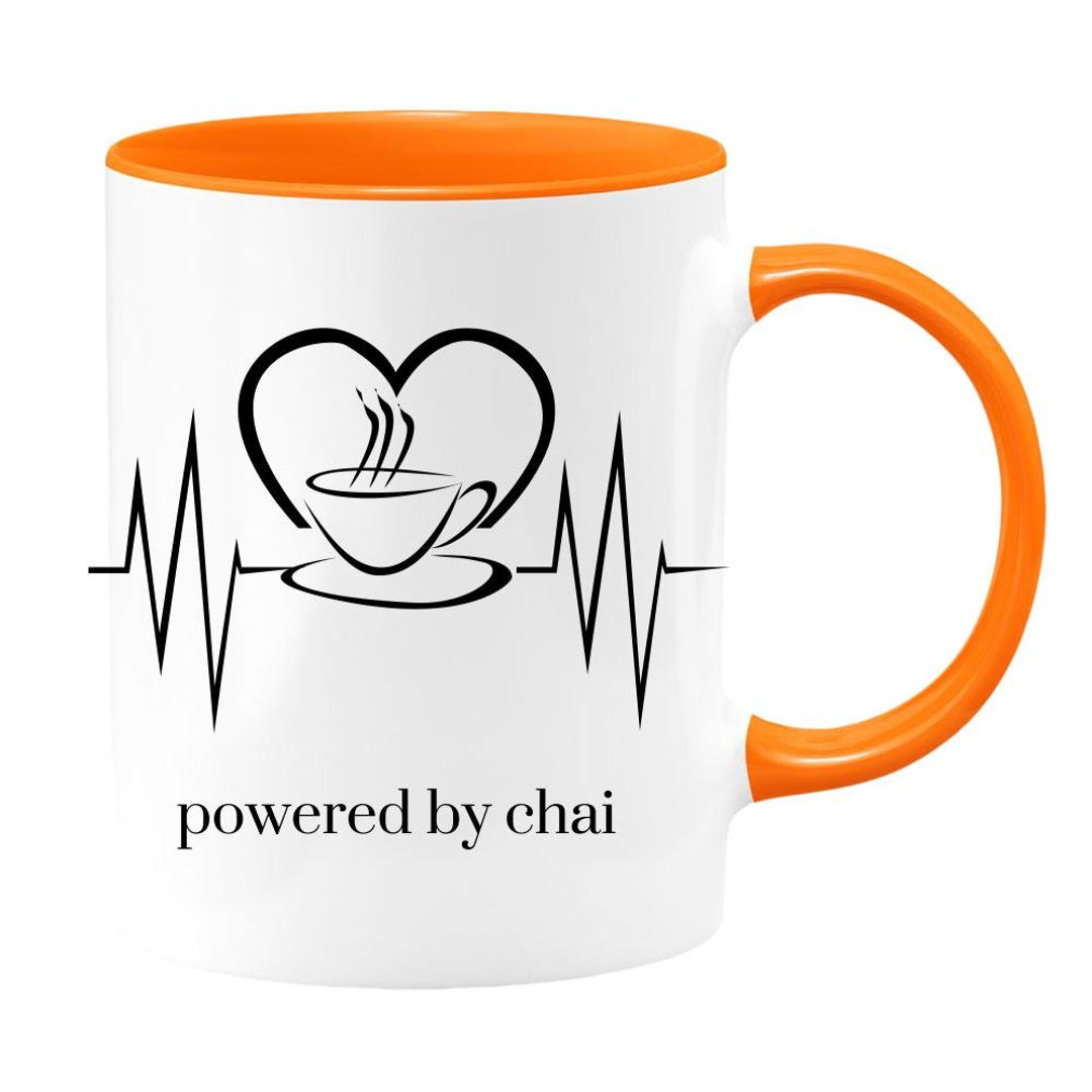 Powered by Chai 15 Oz Mug, Chai Mug, Chai Tea Gifts, Chai Tea Latte ...