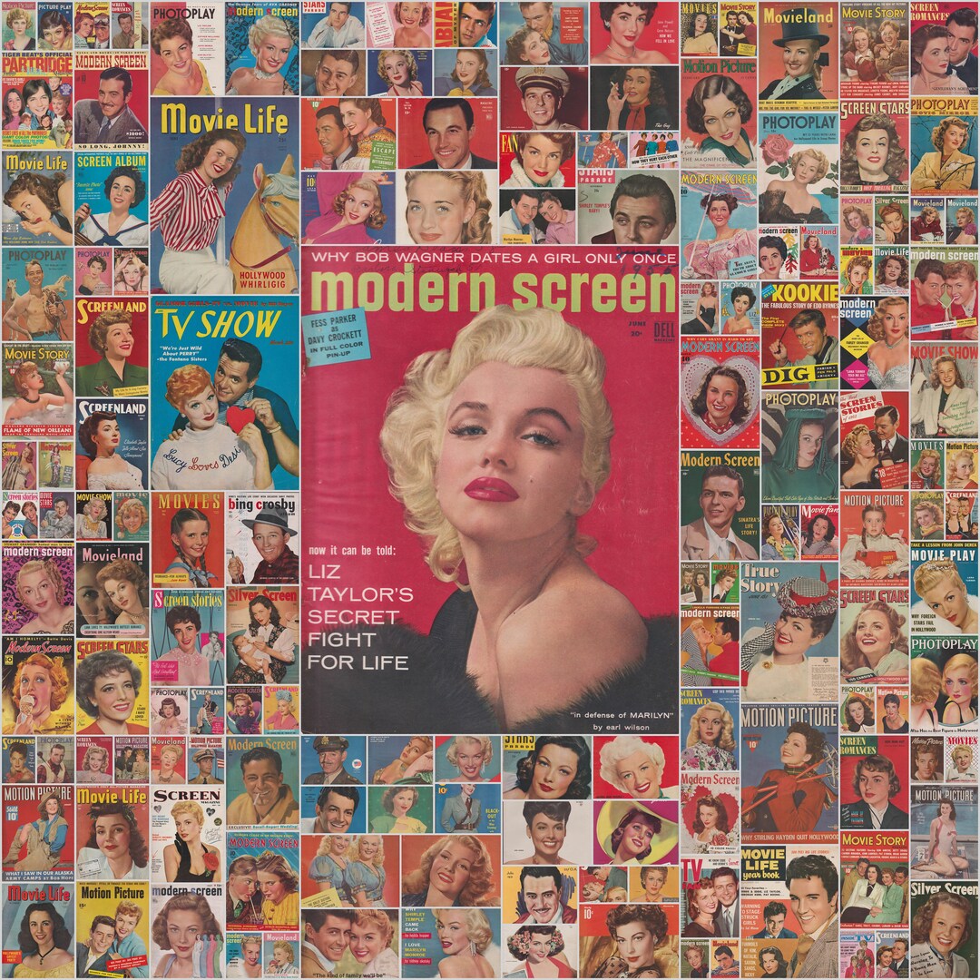150PCS Vintage Movie Magazine Covers Movie Wall Decor Vintage Magazine ...