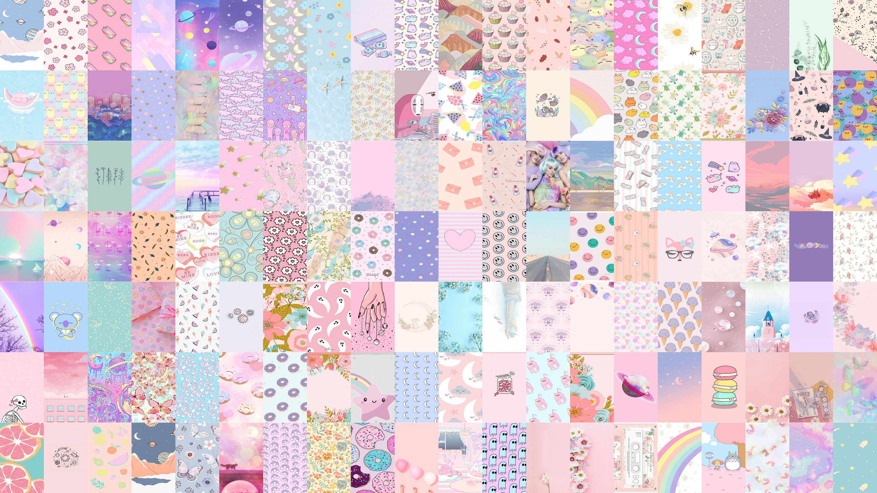 140PCS Pastel Wall Collage Kit Pastel Aesthetic Room Decor | Etsy