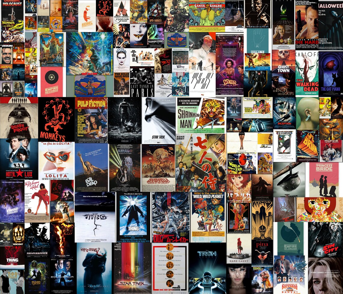 Film Poster Collage Film Collage Kunst Filmsammlung Poster | Etsy