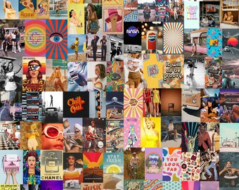 Retro Collage Art | Etsy