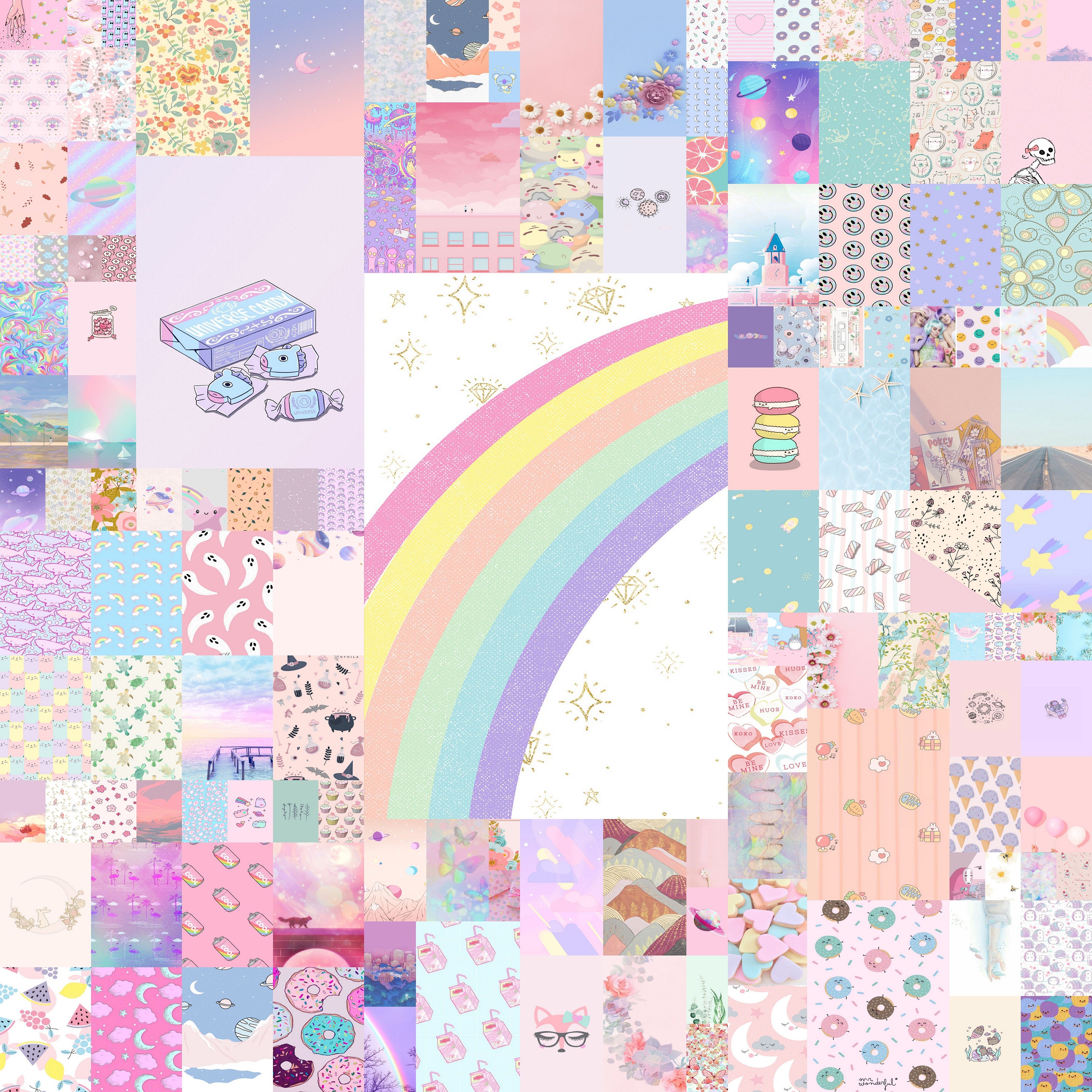 140PCS Pastel Wall Collage Kit Pastel Aesthetic Room Decor | Etsy