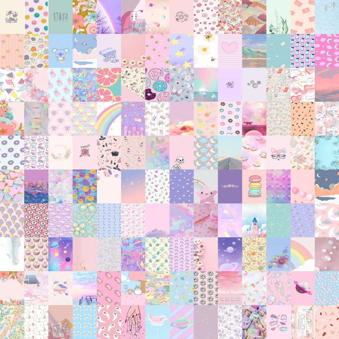 140PCS Pastel Wall Collage Kit Pastel Aesthetic Room Decor - Etsy