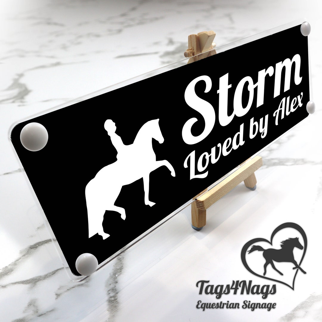 Horse Stall Name Sign Classic Black and White, Fast and FREE Delivery ...
