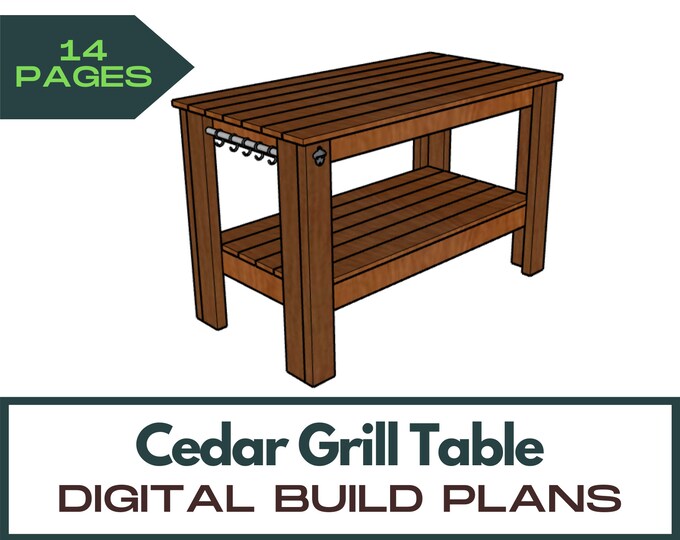 Cedar Grilling Table Plans DIY Grill Table Plans Barbecue Table ...