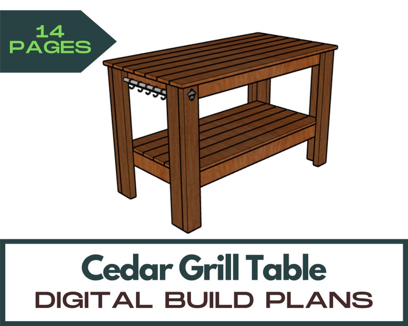 Cedar Grilling Table Plans DIY Grill Table Plans Barbecue Table ...
