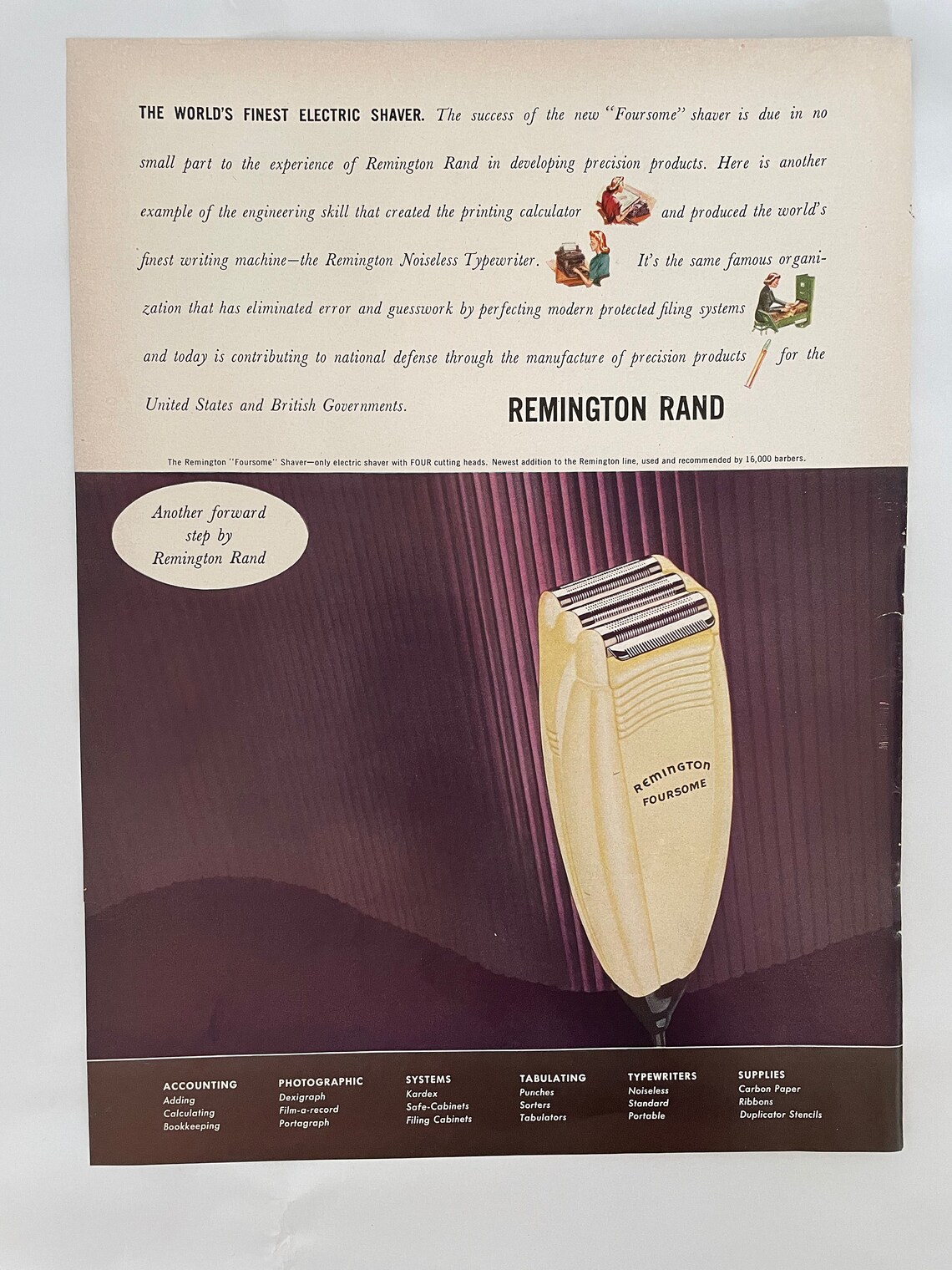 Colorful Vintage Remington Shaver Ad Life Magazine 1940s - Etsy