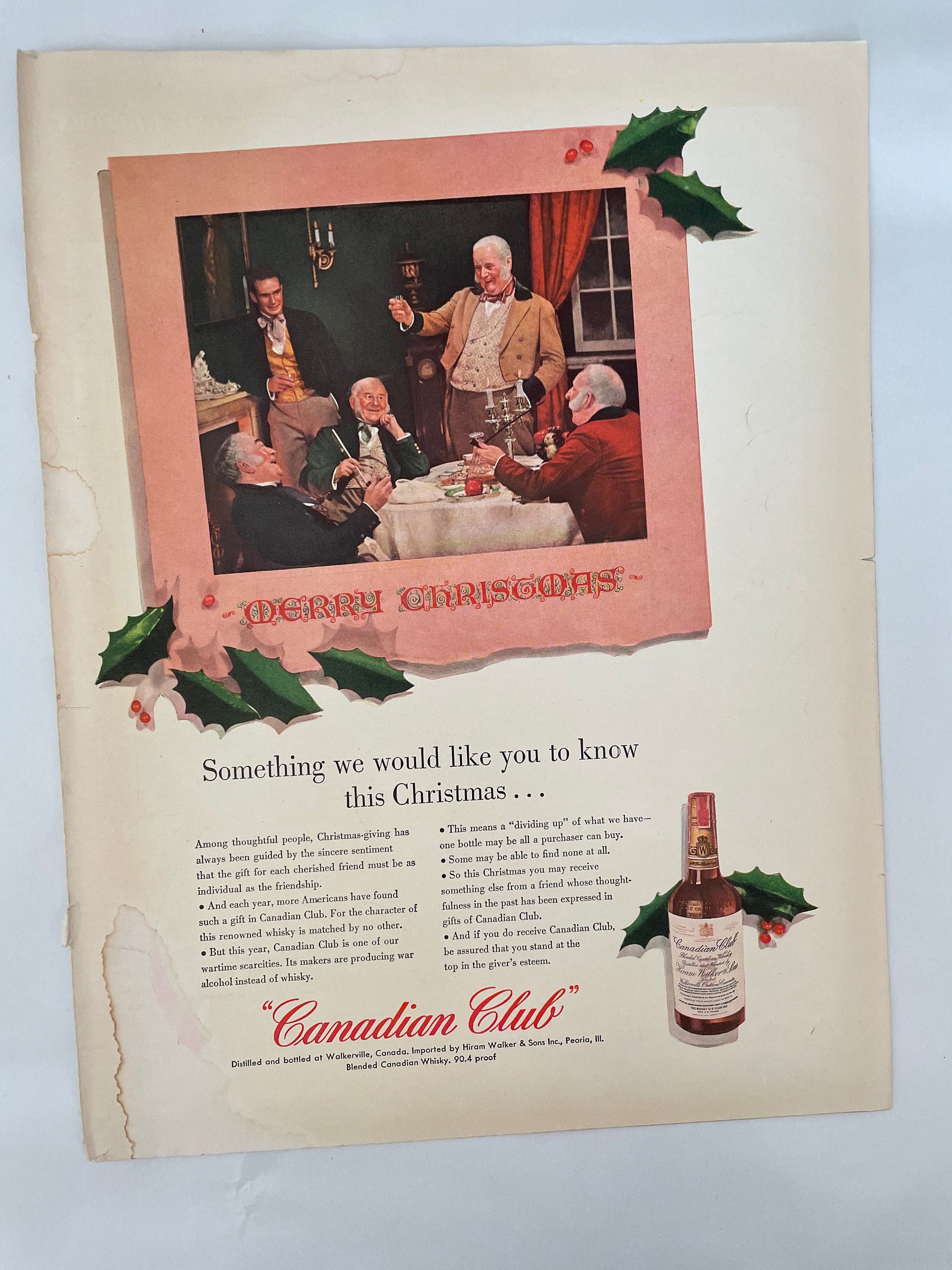 Colorful Vintage Canadian Club Whiskey Ad Life Magazine 1940s - Etsy