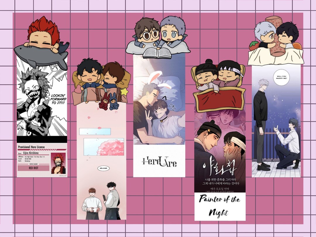 BOOKMARKS: Anime/bl Book Marks - Etsy