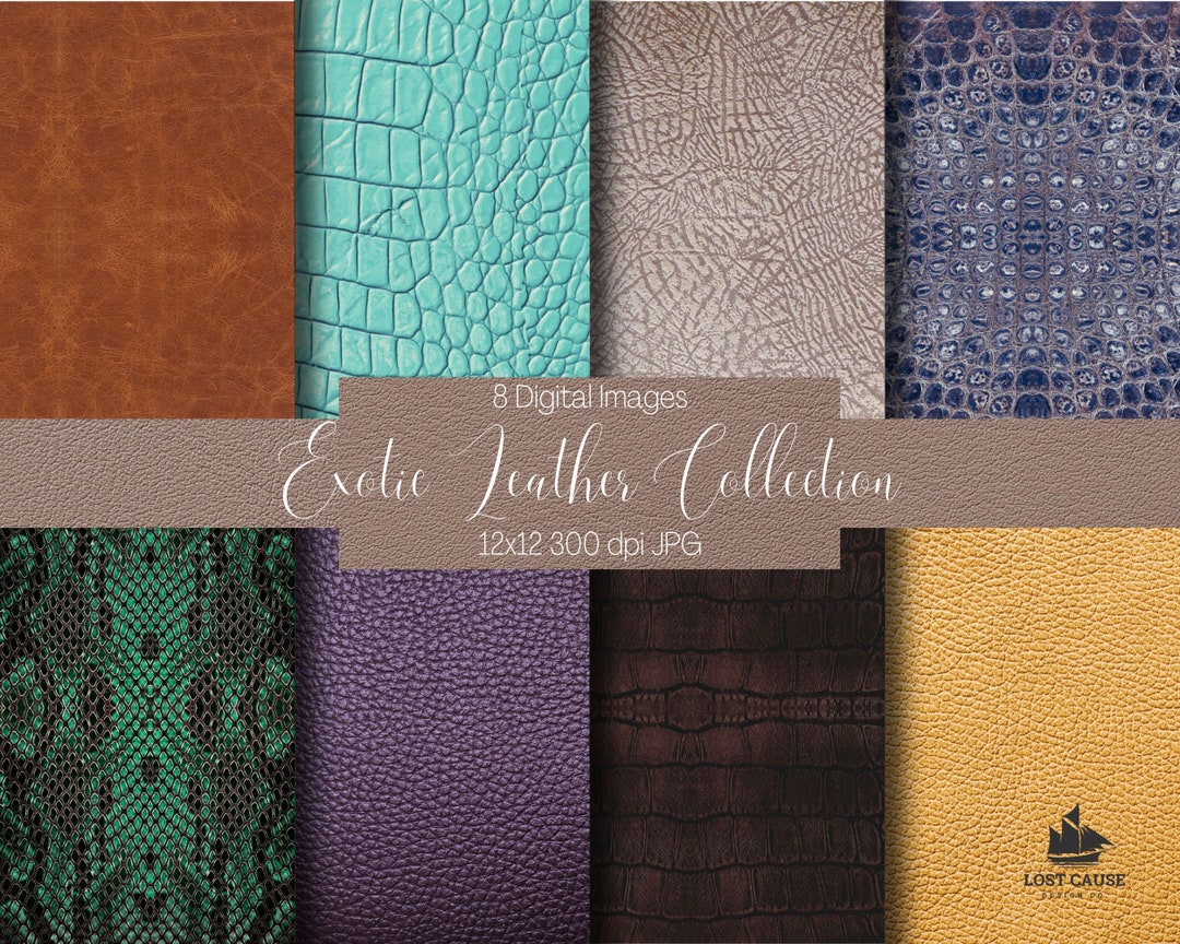Exotic Leather Collection Digital Paper Scrapbook Paper Decoupage Paper ...