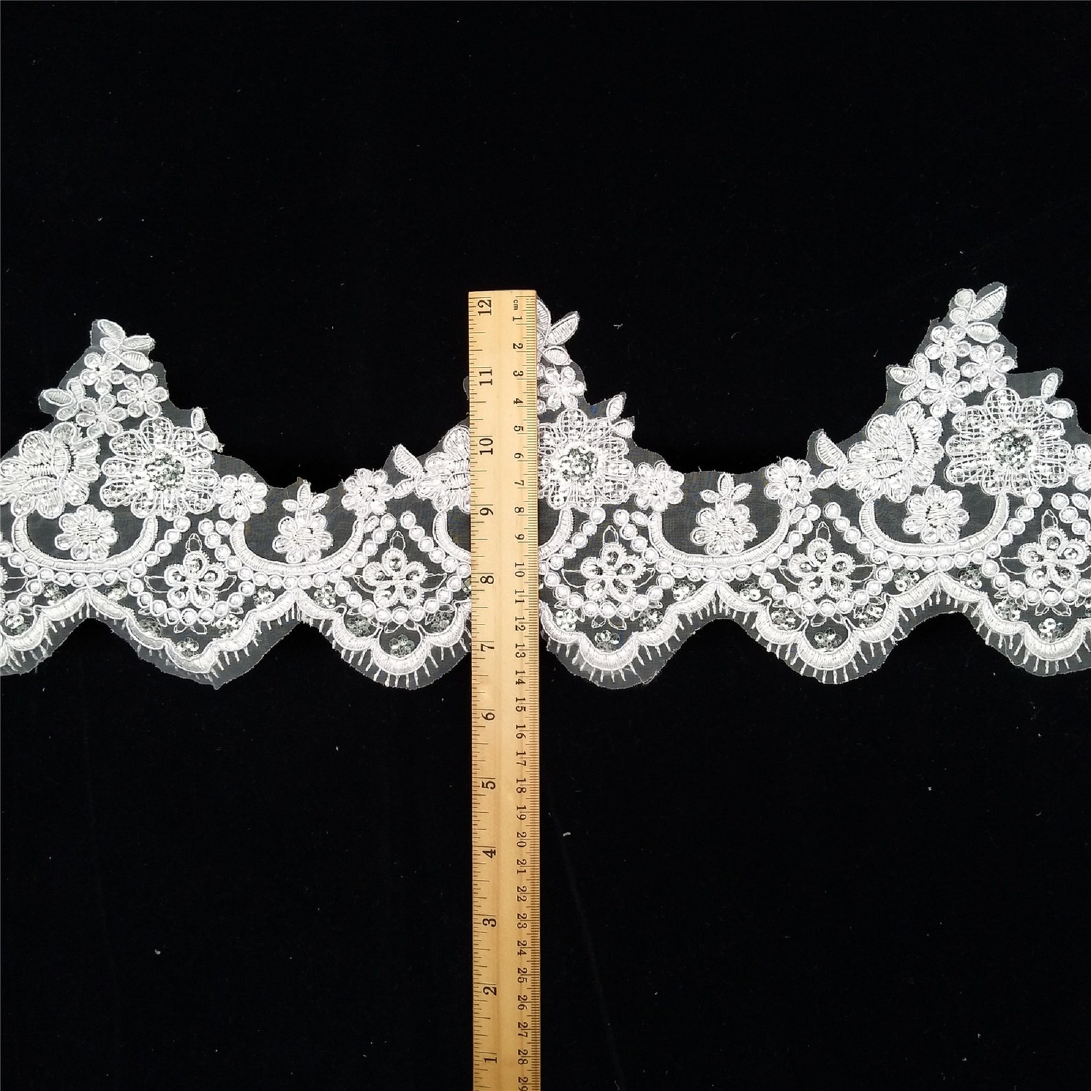 Pure White Wedding Lace Trim Bridal Lace Trim Scalloped - Etsy