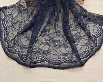 Navy Lace Fabric - Etsy