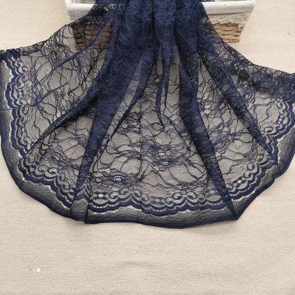 Navy Lace Fabric - Etsy