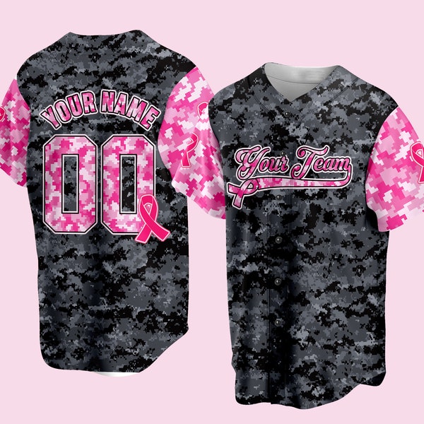 Breast Cancer Baseball Jersey - Etsy