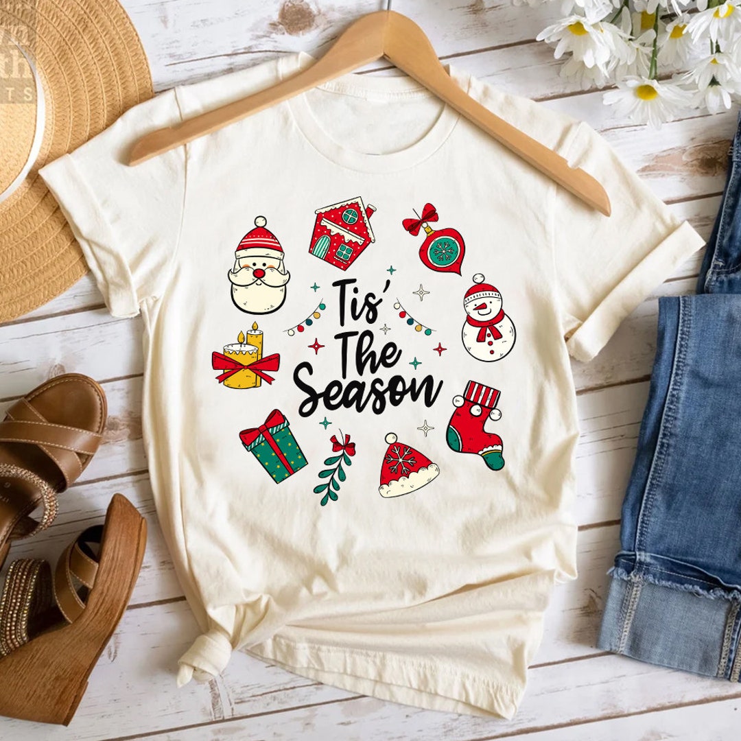 Tis the Season Shirt Christmas Santa Shirt Christmas - Etsy