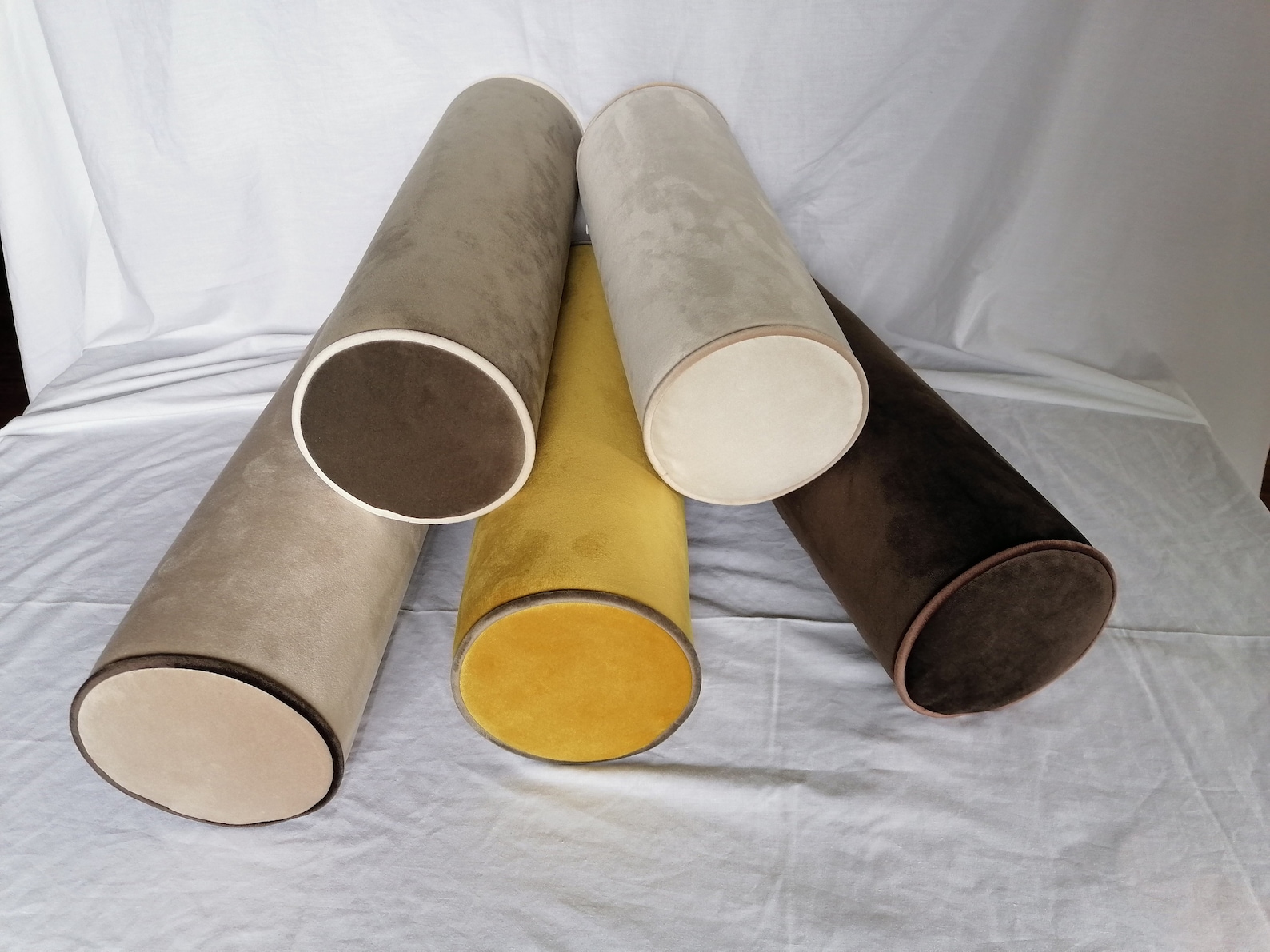 Any Size Decor Bolster Pillow/round Bolster/mustard Velvet Bolster ...