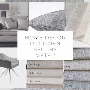 Lux Linen Sold by the Meter/upholstery Linen Decor Fabric/soft Linen ...