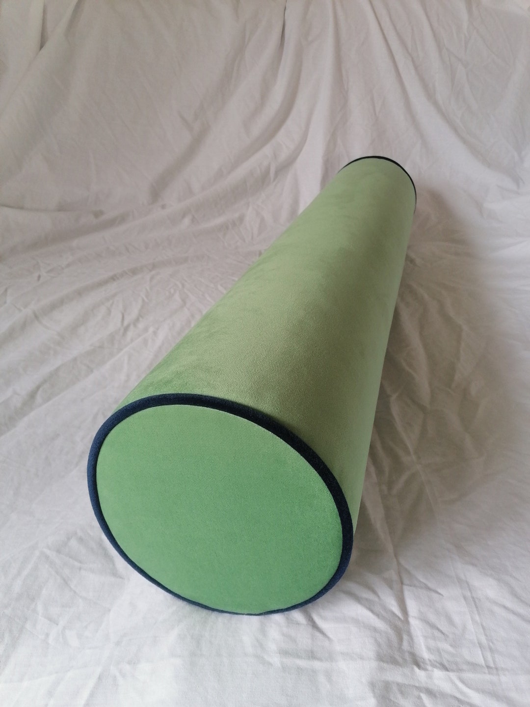 Any Size Bolster/daybed Decor Bolster/green Velvet/queen Bolster/long ...