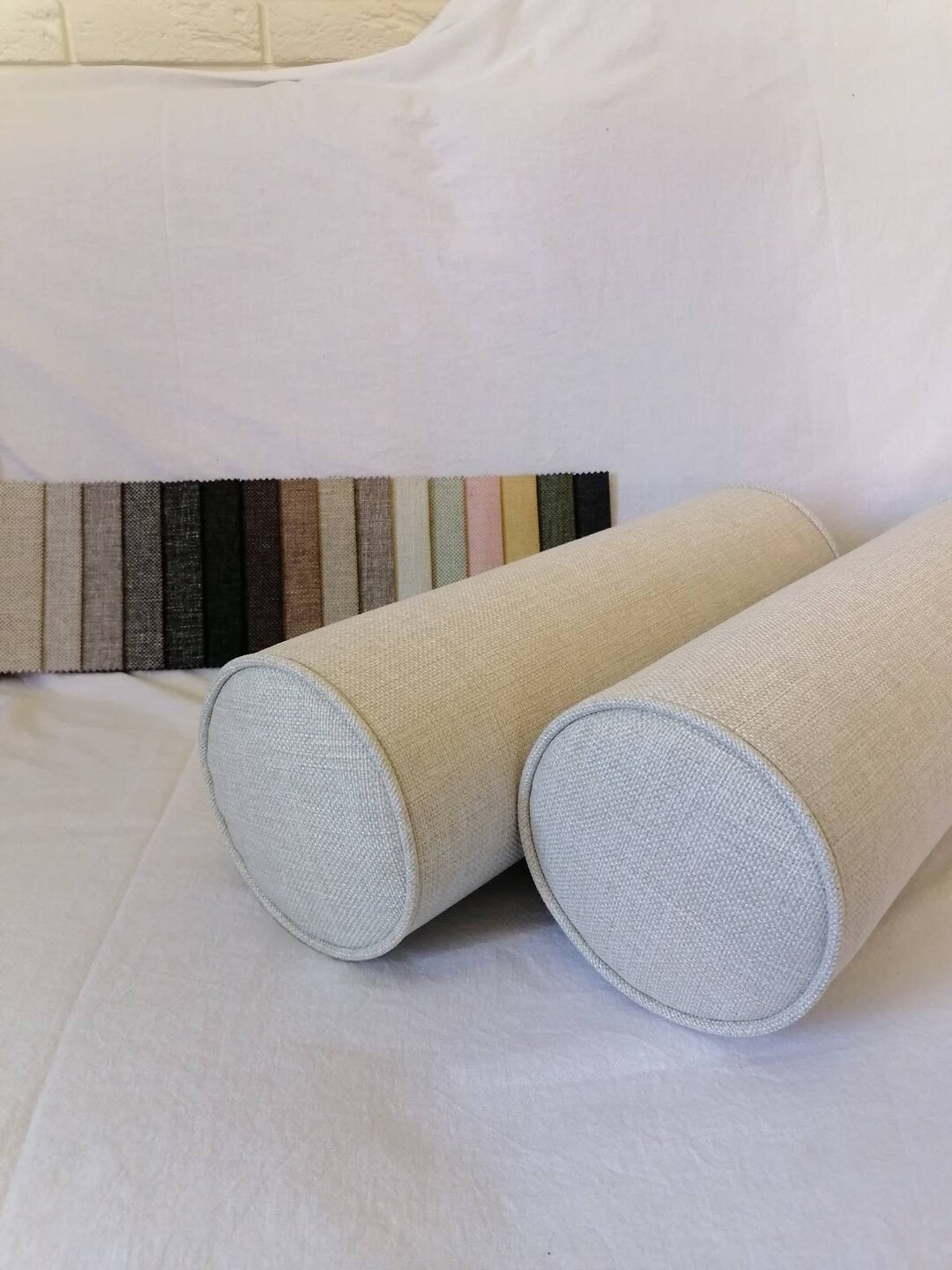 Any Size Bolster/eco Bolster/linen Look Fabric/pillow for Chair/firm ...