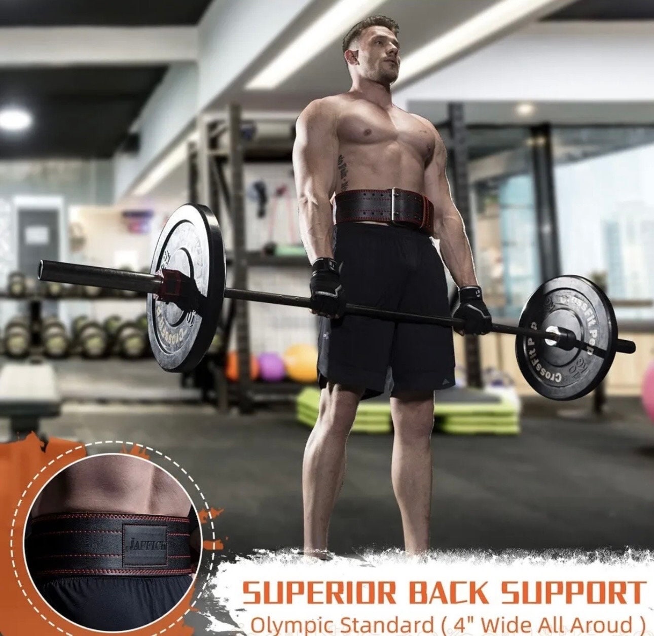 Jaffick Weight Lifting Belt for 7MM Leather Pro Power Gym Belt Heavy ...