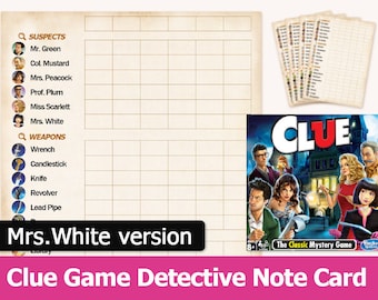 Clue Cluedo FX Special Edition Board Game Refill Sheets, Replacement ...
