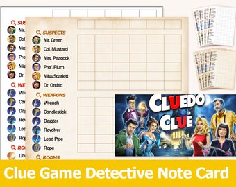 Clue Cluedo FX Special Edition Board Game Refill Sheets, Replacement ...
