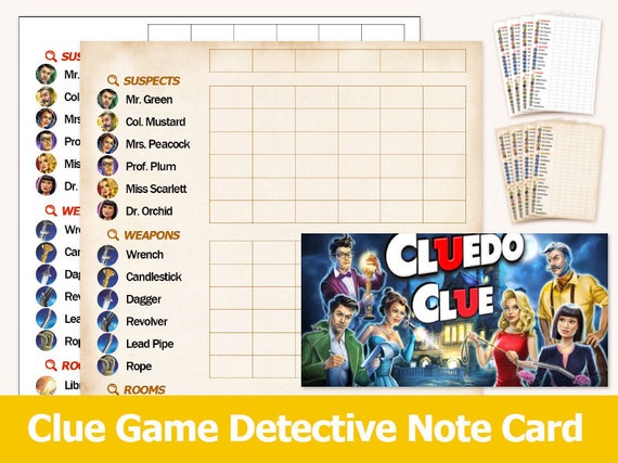 Clue Character Cards