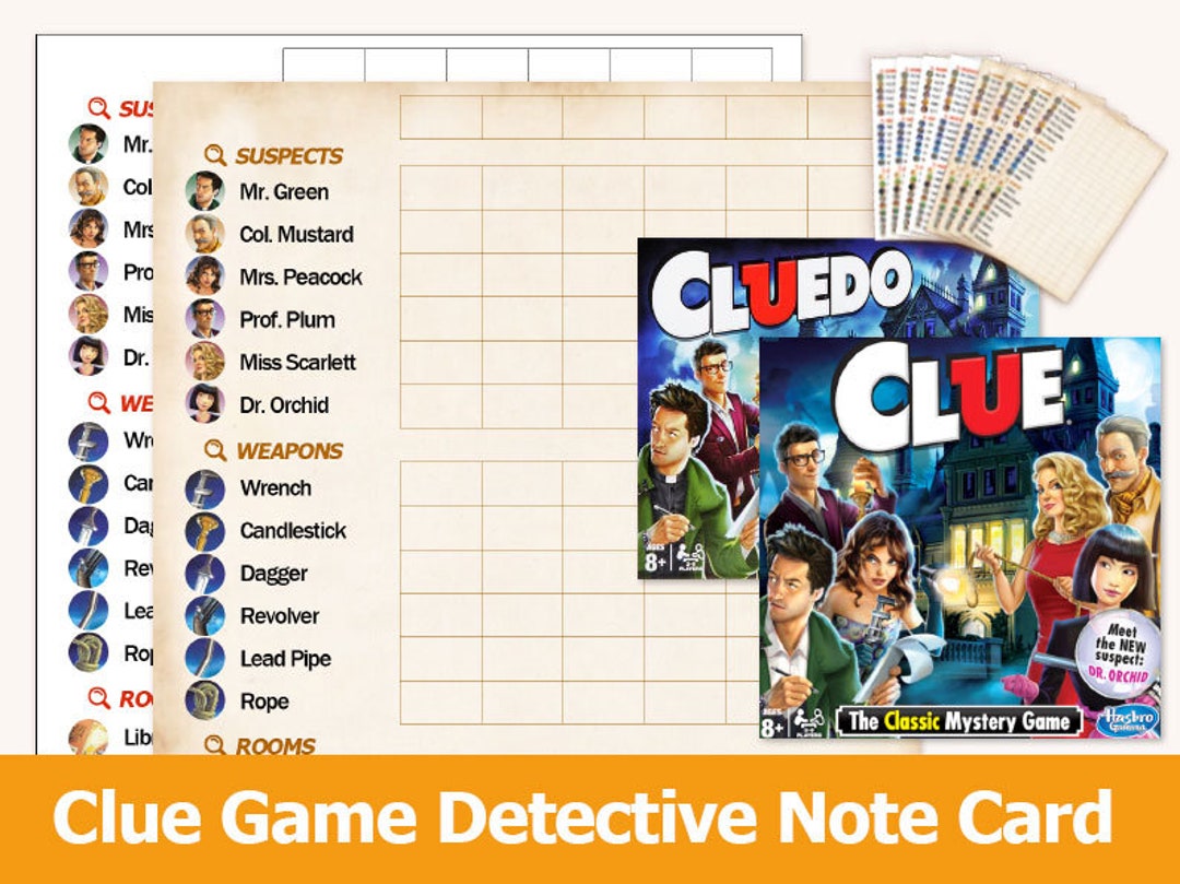 Clue Cluedo Board Game Refill Sheets, Replacement Score Sheet ...