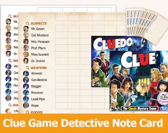 Clue Cluedo FX Special Edition Board Game Refill Sheets, Replacement ...