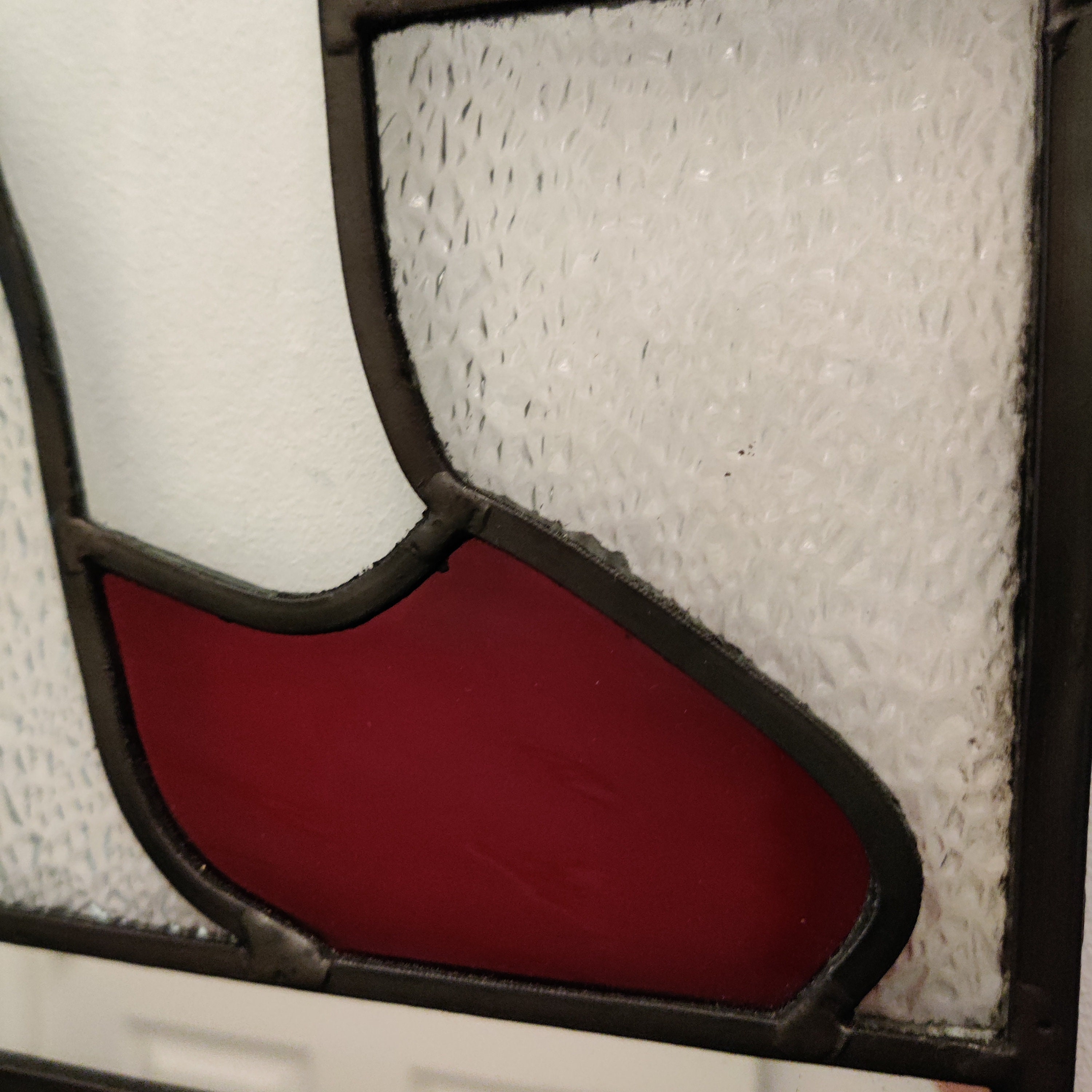 Stained Glass Panel. Handmade. Shoe Design. Mirror, Clear Glass and ...
