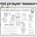 Coloring Prayer Lesson for Kids - Etsy