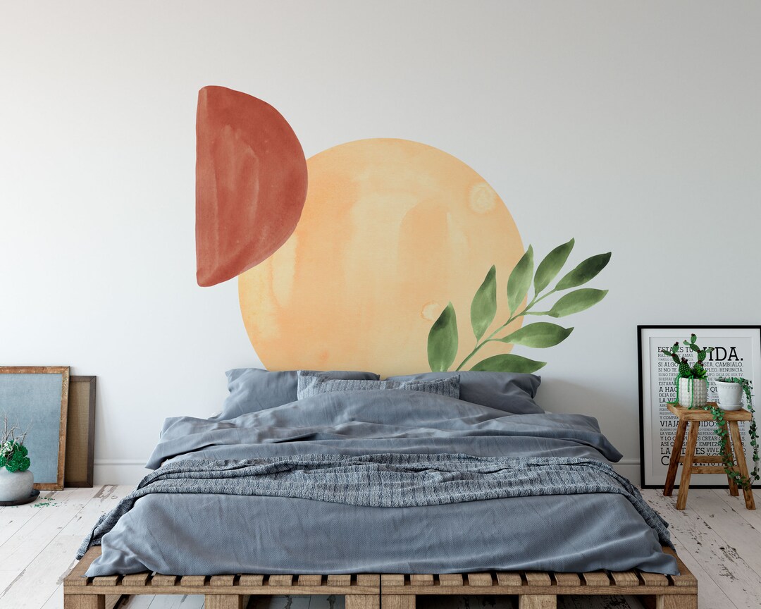 Boho Watercolor Half Circle & Full Circle Decal Wall Sticker - Etsy UK