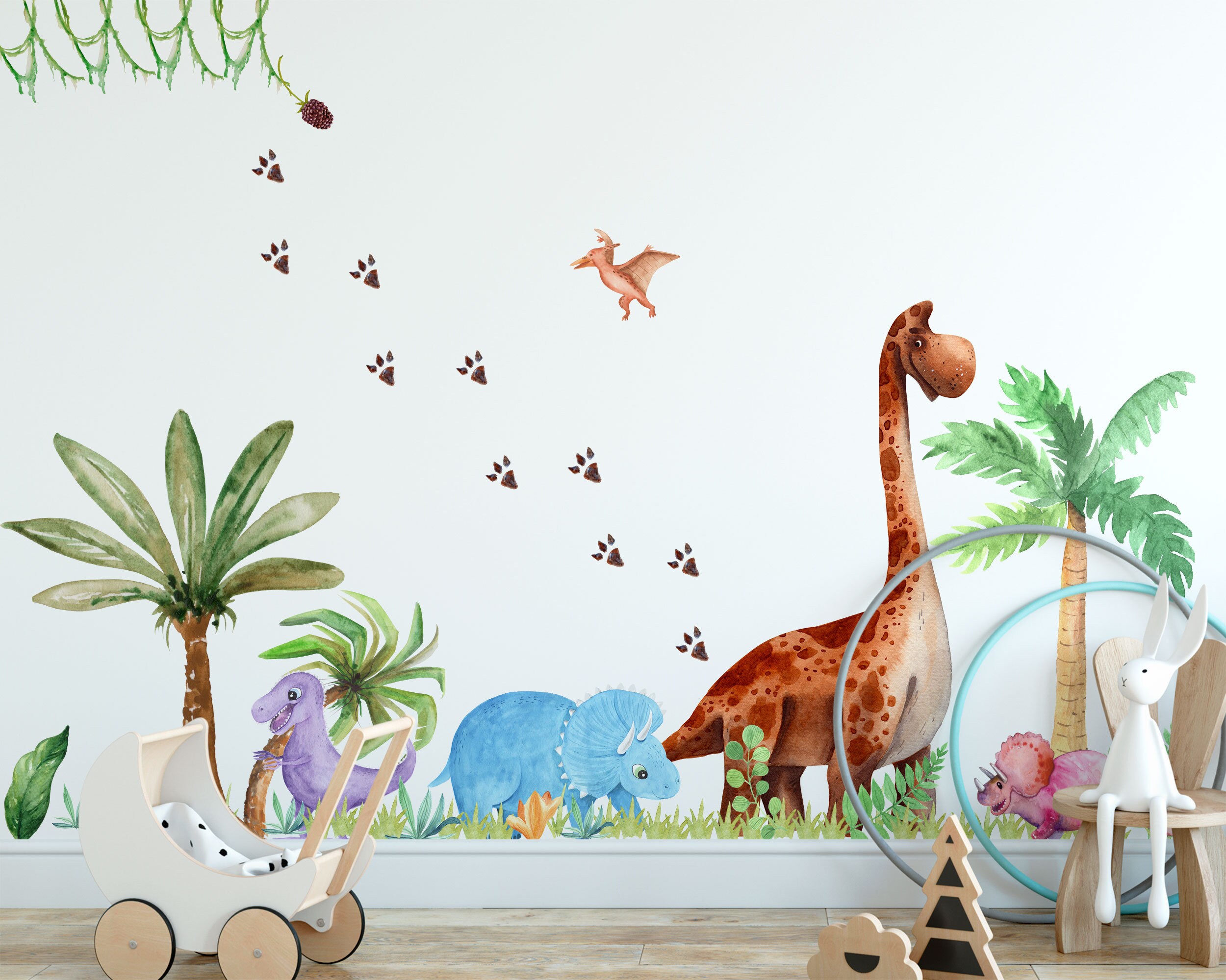 Dinosaur Wall Stickers for Kids Room Children Wall Stickers - Etsy UK