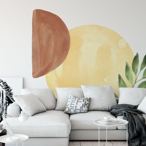 Boho Watercolor Half Circle & Full Circle Decal Wall Sticker - Etsy UK