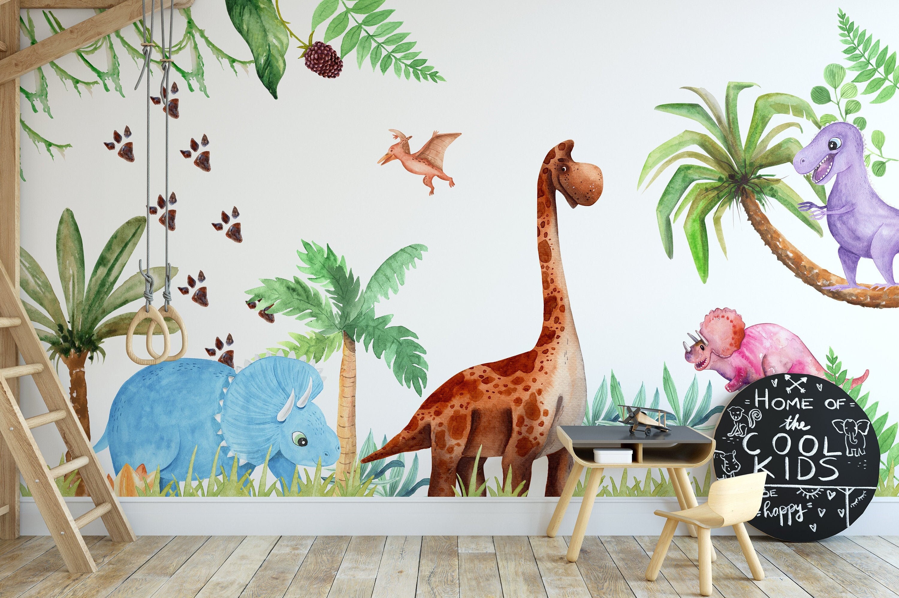Dinosaur Wall Stickers for Kids Room Children Wall Stickers - Etsy UK