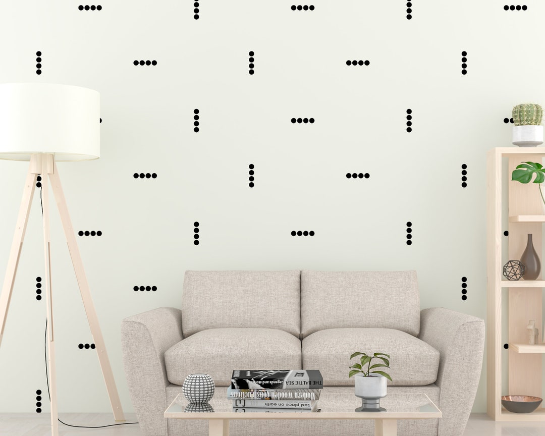 Polka Dotted Lines Pattern Wall Decallines Wall Sticker - Etsy
