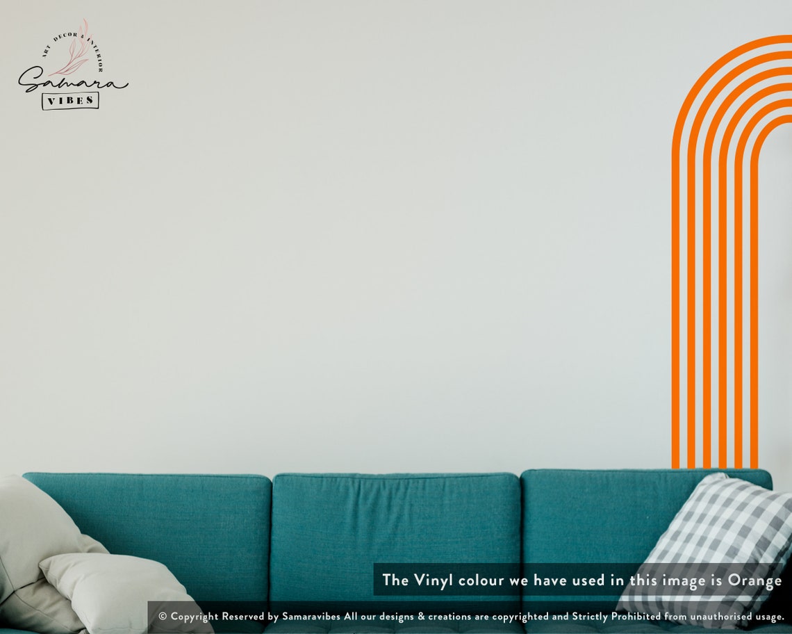 Boho Half Arches Wall Decal Half Arches Wall Stickers Shapes | Etsy