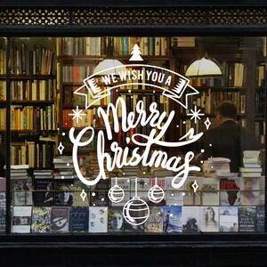 Christmas Window Stickers, Christmas Window Display Decals, Houses ...