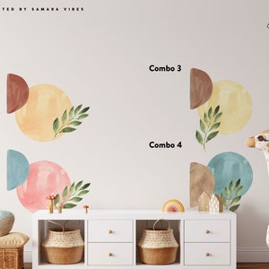Boho Watercolor Half Circle & Full Circle Decal Wall Sticker - Etsy UK