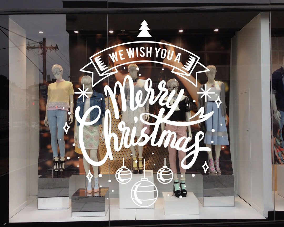 Christmas Window Stickers, Christmas Window Display Decals, Houses ...