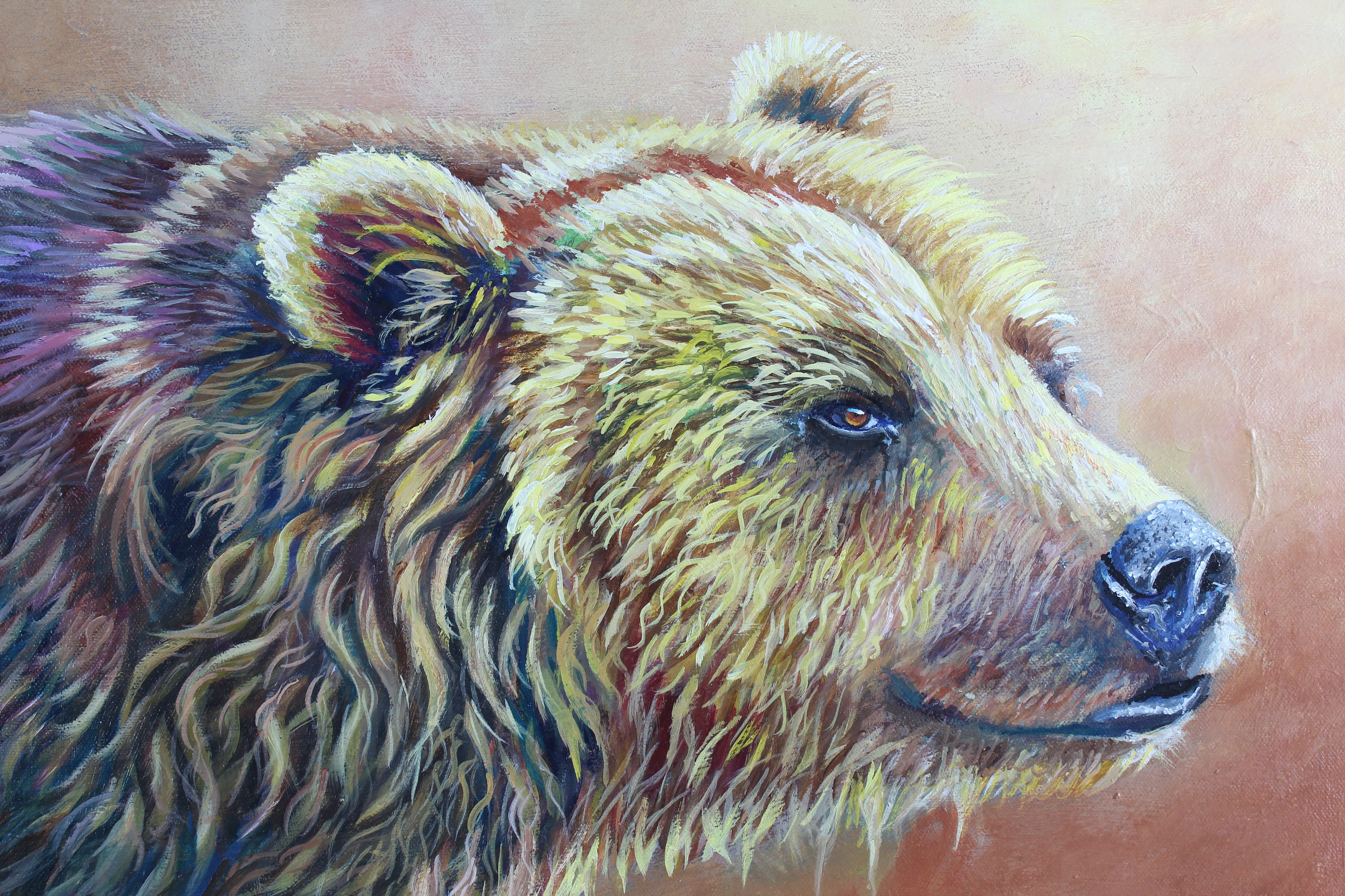 Arte del oso, Pintura del oso, Arte del oso, Arte de la pared del oso ...