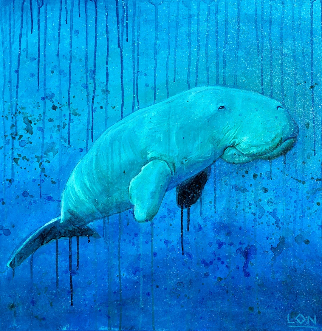 Dugong Art, Sea Art, Sealife Art, Marine Art, Dugong Art, Dugong ...